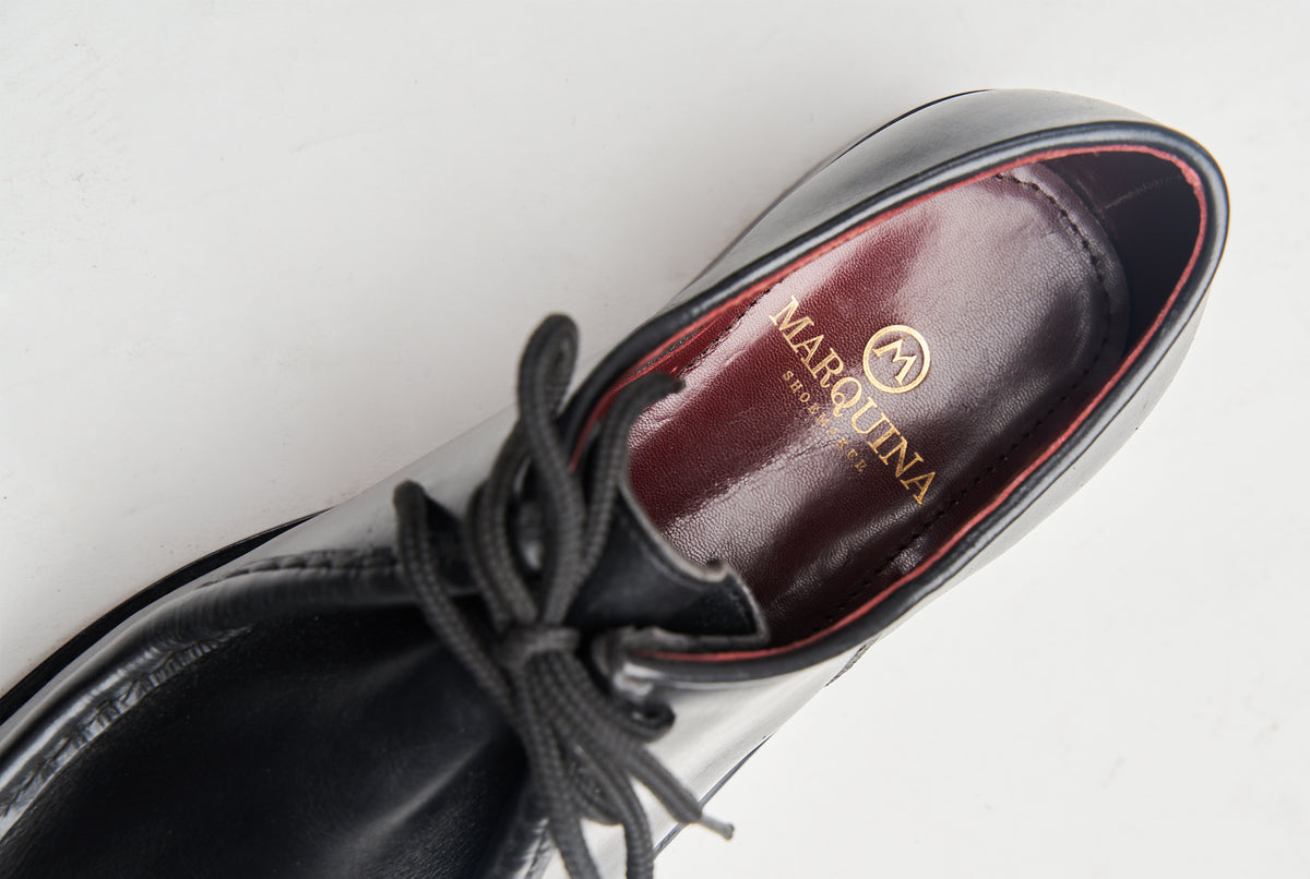 Men's Grand Alpine Derby - Black Noir - Marquina Shoemaker